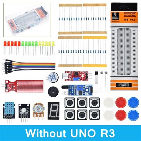 Starter Kit For Arduino Uno R Breadboard Basic Simple Learning Kit Sound Water Level Humidity