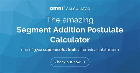 segment addition postulate calculator