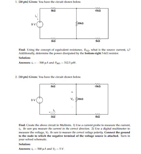 Solved Pts Given You Have The Circuit Shown Below Chegg