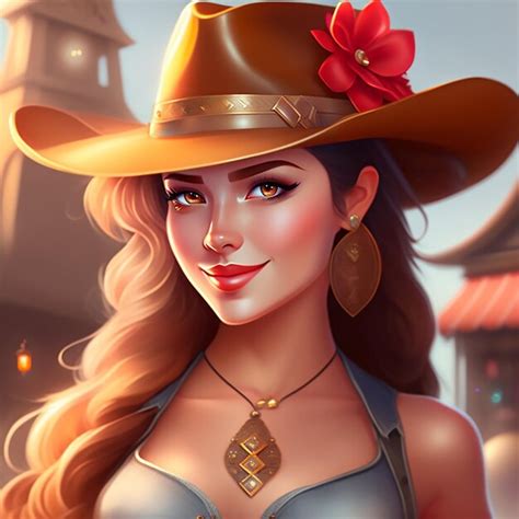 Hermosa Y Sexy Chica Vestida De Vaquero Del Oeste Foto Premium
