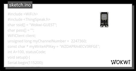 Wokwi To Thinkspeak Wokwi Esp32 Stm32 Arduino Simulator