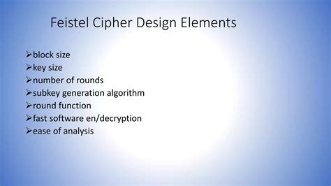 Information And Network Security 19 Feistel Cipher Pptx Programming Languages Computing