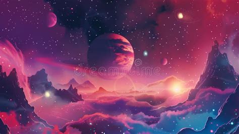 Pop Universe Illustration Background Stock Image Image Of Natural