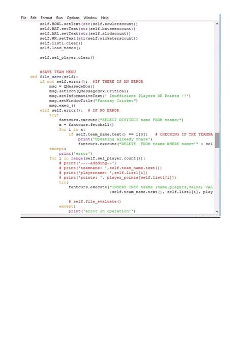 Fantasy Cricket Game Using Pythonintershala Project Pdf
