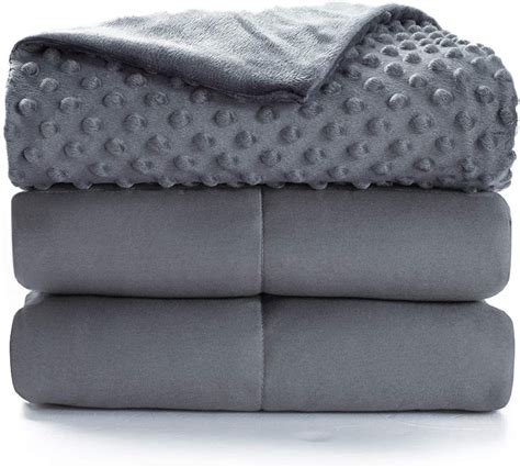 Sample Customization Minky Double Layered Weighted Blanket Cotton Cover Custom Grey Color Soft