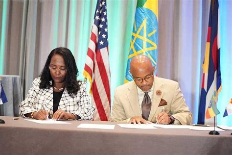 Dr Ambachew Assefa On Twitter መልካም ስምምነትና ጉዞ አዲስአበባና ዴንቨር ከተምች ሁለትዮሽ ስምምነት ዙሪያ ላይ ከዴንቨር ከንቲባ