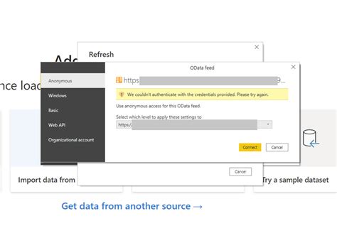 Possible Bug When Entering Odata Credentials Microsoft Fabric Community