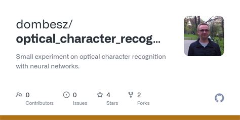Github Dombesz Optical Character Recognition Small Experiment On Optical Character