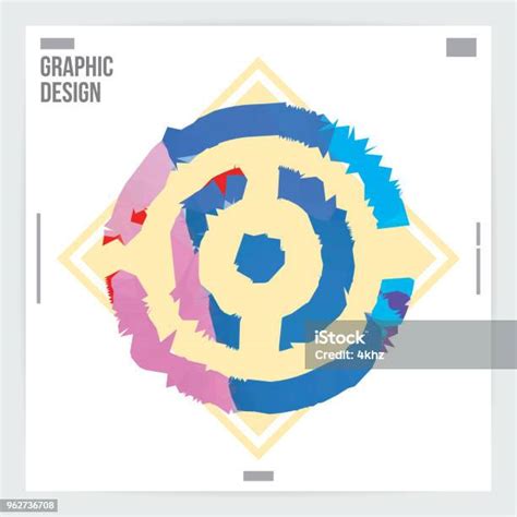 추상적인 모양 그래픽 디자인 포스터 레이아웃 서식 파일 개념 기호에 대한 스톡 벡터 아트 및 기타 이미지 개념 기호 구도 그래픽 프린트 Istock