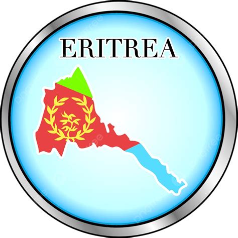 Eritrea Round Button Country Emblem Button Vector Country Emblem Button Png And Vector With