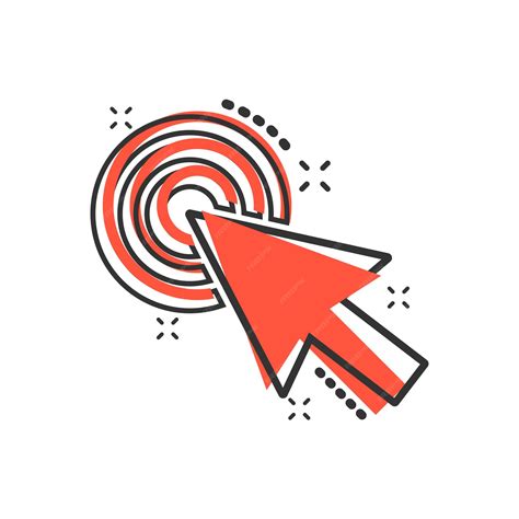 Premium Vector Computer Mouse Cursor Icon In Comic Style Arrow Cursor Vector Cartoon