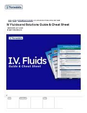 Ultimate Guide To IV Fluids Types Nursing Considerations And Course Hero