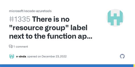 There Is No Resource Group Label Next To The Function App In The
