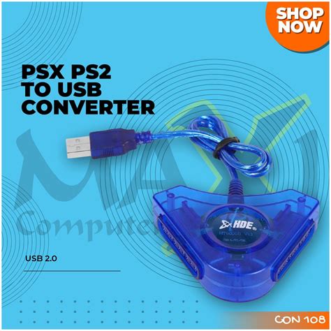 Jual PSX PS2 Controllers Port To USB 2 0 Dual Port PS2 Adapter Converter Konverter Shopee
