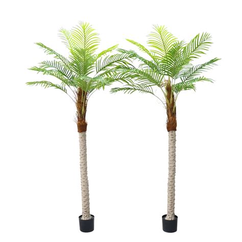 2 Pack Artificial Palm Tree7ft Realistic Palm Tree For Indoor Outdoor