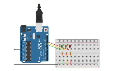 Circuit Design Blinking Lights Character Input Tinkercad