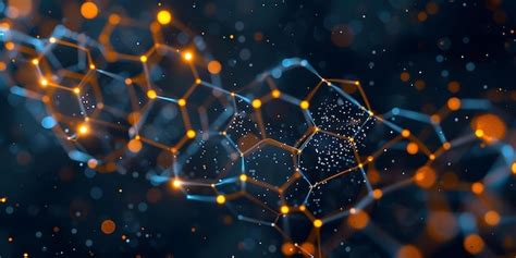 Visual Representation Of Graphene Neural Network39s Hexagonal Molecular Structure Concept