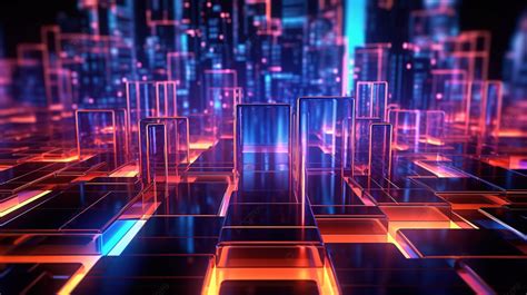 빛나는 사이버 우주 메타 버스의 3d 렌더링 된 개념 온라인 배경 기술 개념 인터넷 배너 배경 일러스트 및 사진 무료 다운로드 Pngtree