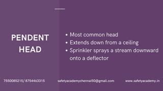 FIRE AND SAFETY TYPES OF SPRINKLER HEAD PDF