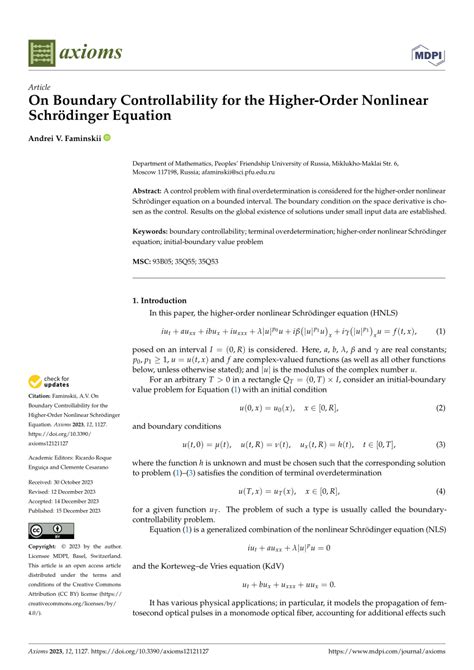 Pdf On Boundary Controllability For The Higher Order Nonlinear