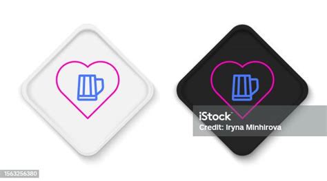 흰색 배경에 분리된 맥주 한 잔의 하트를 선다 다채로운 개요 개념입니다 벡터 Ale에 대한 스톡 벡터 아트 및 기타 이미지 Ale 가득 찬 기포 음료 Istock