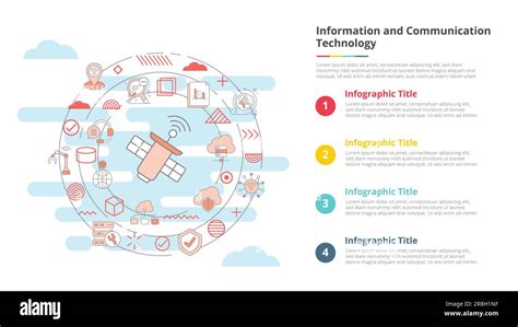 Ict Information And Communication Technology Concept For Infographic Ict Information And Communication Technology Concept For Infographic