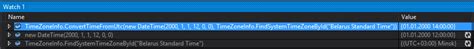 C Timezoneinfoconverttimefromutc Returns Incorrect Result Stack