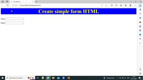 how to create simple form in html youtube