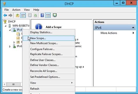 Konfigurasi DHCP Server Pada Windows Server 2012 Pusat Komputer