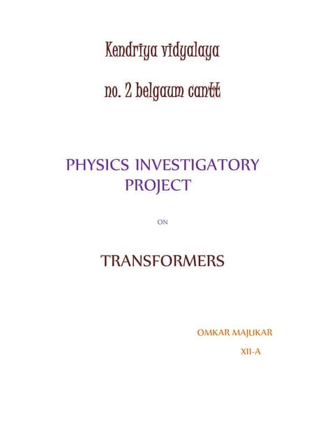 Physics Investigatory Docx