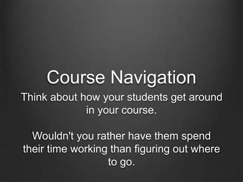 Course Navigation Pptx