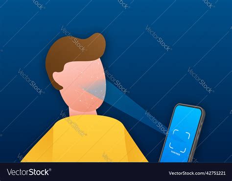Face Recognition Concept Design Can Use For Web Vector Image