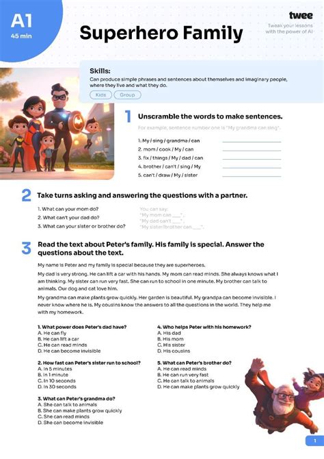 Урок о супергероях для юных изучающих английский язык в 2025 г Словарные слова Уроки