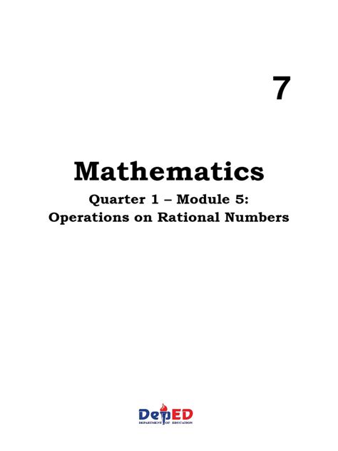 math 7 q1 wk 5 module 5 operations on rational number pdf