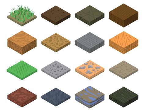 Soil Icons Set Isometric Style Vector Art At Vecteezy