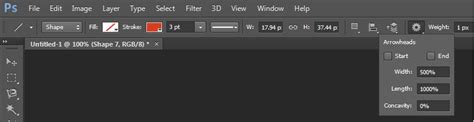 Photoshop CS Line Tool Prints Arrow Instead Of Line Super User