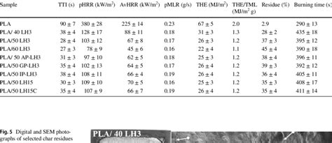Cone Calorimeter Data Of Pla And The Composites Download Scientific
