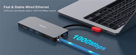 Benfei 9in1 Usb C Mst Laptop Docking Station Usb C Hub With Hdmi Displayport Dual