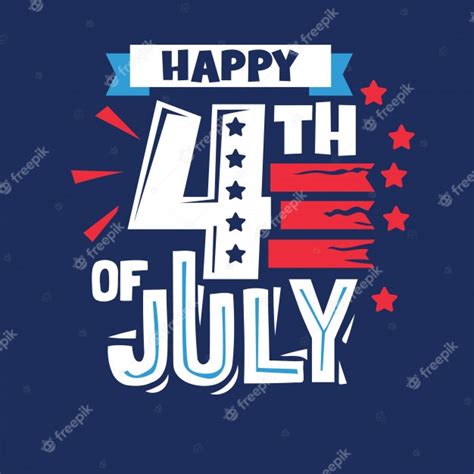 Feliz 4 De Julho Dia Da Independência Eua Para Holiday Design Vetor