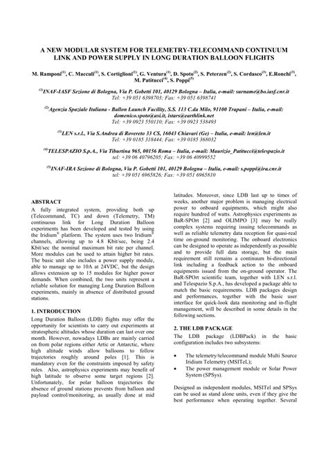 Pdf A New Modular System For Telemetry Telecommand Continuum Link And