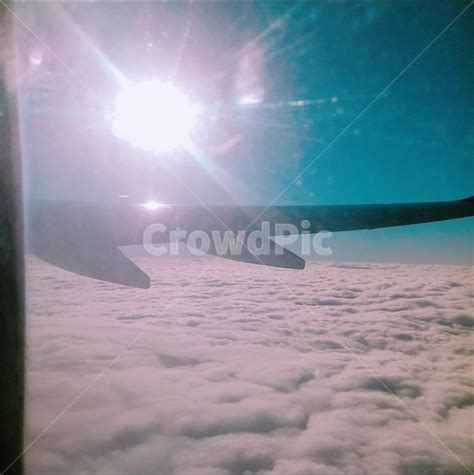 비행기 하늘 구름 햇빛 여행 사진 이미지 일러스트 캘리그라피 Yb0211작가