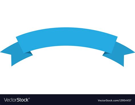Blue Ribbon Decoration Design Royalty Free Vector Image