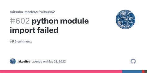 python module import failed · issue 602 · mitsuba renderer mitsuba2