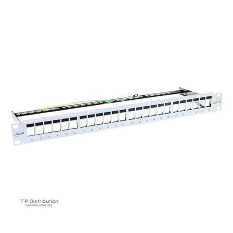 InLine Blank Patch Panel Port U Light Grey Patch Panel VP Distribution ApS