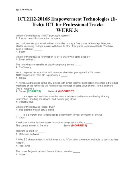 Amaleaks Blogspotcom Ict 2300 Week 1 10 Grade 12 Amaleaksblogspot Ict 2300 Grade 12