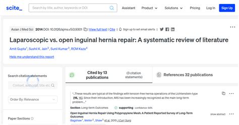 Laparoscopic Vs Open Inguinal Hernia Repair A Systematic Review Of Literature [scite Report]