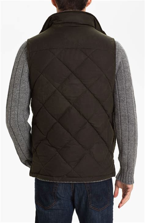 Barbour Quilted Feather Vest In Brown For Men Olive Lyst