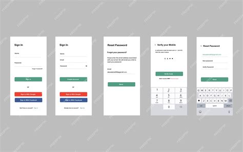 Premium Vector New User Online Registration Sign Up Otp And Forgot