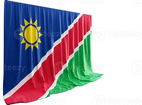 Namibia Flag Curtain In 3d Rendering Called Flag Of Namibia 29227350 Png