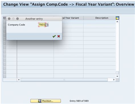 Assign Company Code To Fiscal Year Variant In Sap